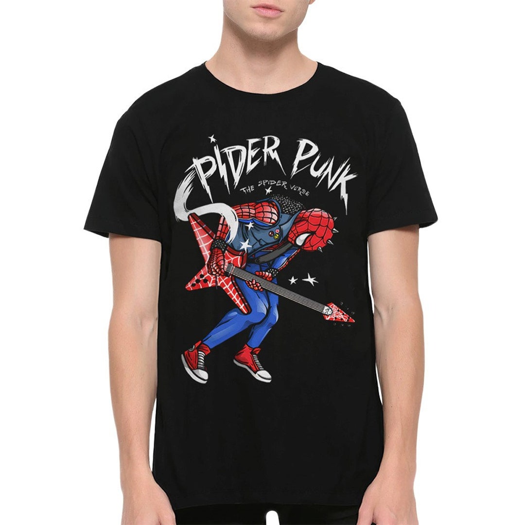 Spider-punk With Guitar T-shirt, Spider-man Shirt, Men's and Women's ...