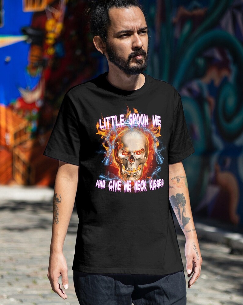 Skull Meme T-shirt, Little Spoon Me, Funny Graphic Tee - Etsy