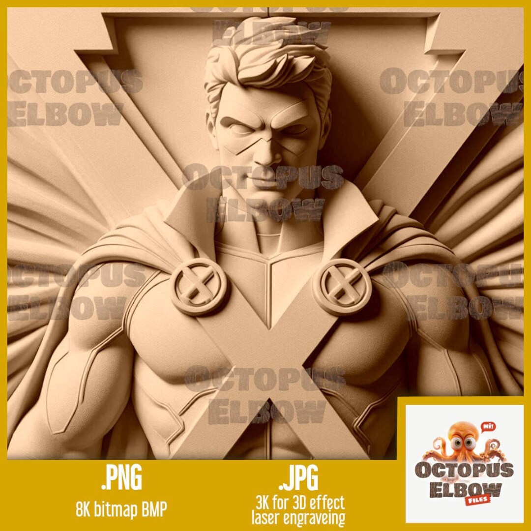 Superhero X2 - Laser Burn 3D, High Quality Files, Engraving With 3D ...