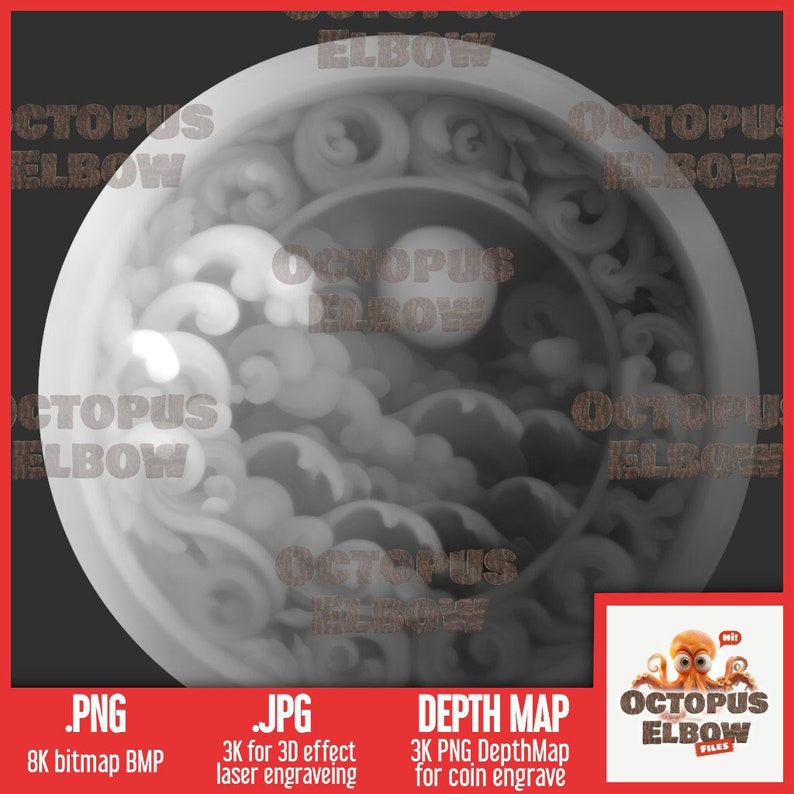 Waves - Laser Burn 3D, 8K File for Engrave, Depth Map for Fiber or CNC ...