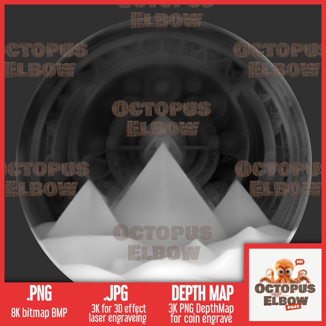 Pyramid - Laser Burn 3D, 8K File for Engrave, Depth Map for Fiber or ...