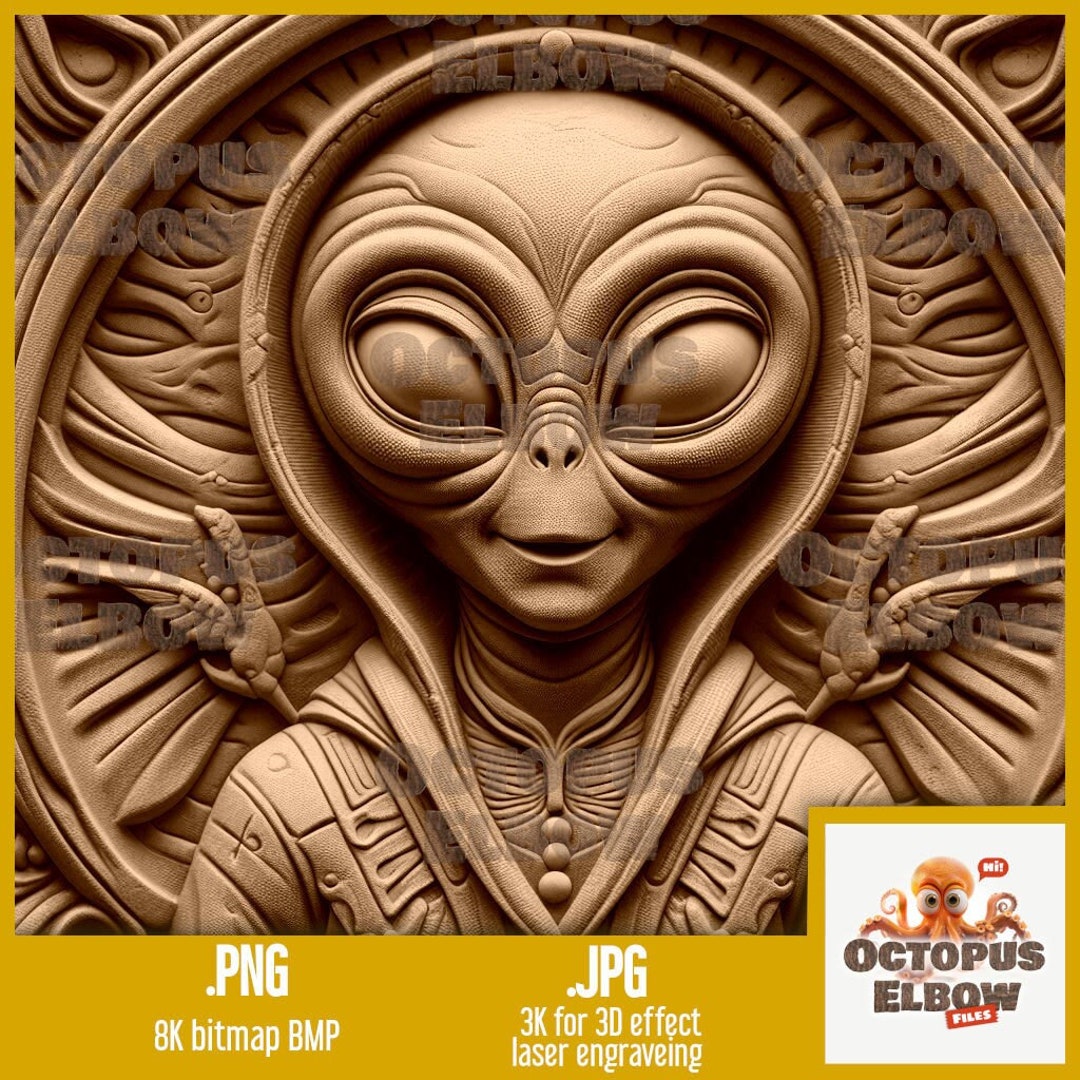 Alien Hood - Laser Burn 3D, High Quality Files, Engraving With 3D ...