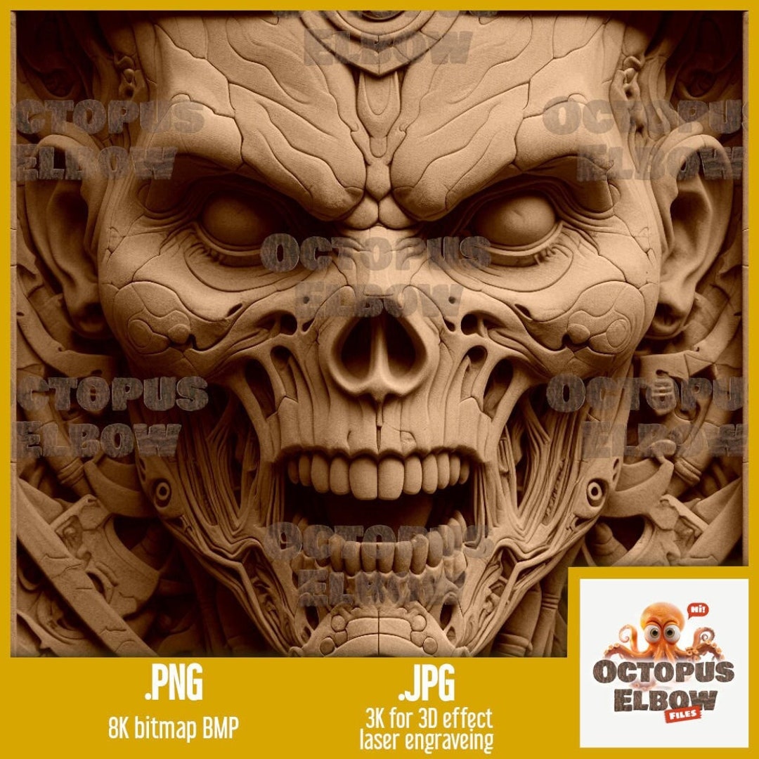 Zombie 2 - Laser Burn 3D, High Quality Files, Engraving With 3D Effect ...