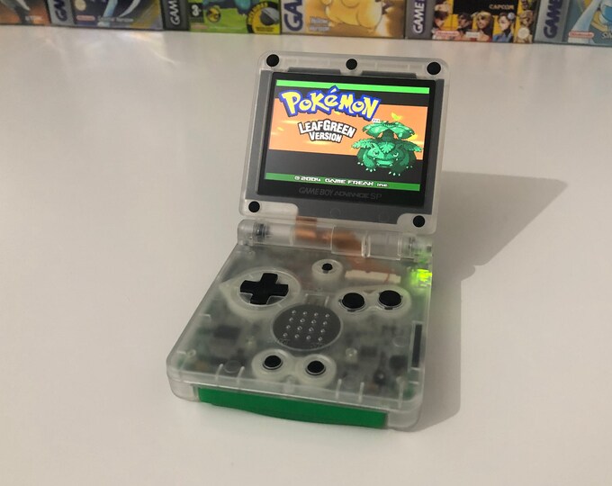 Nintendo Gameboy Advance SP With Backlit IPS V2 Screen Mod Custom Clear ...