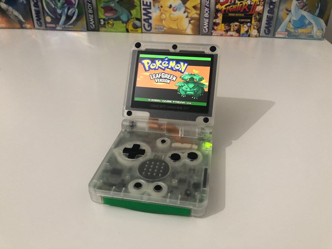 Nintendo Gameboy Advance SP With Backlit IPS V2 Screen Mod Custom Clear ...