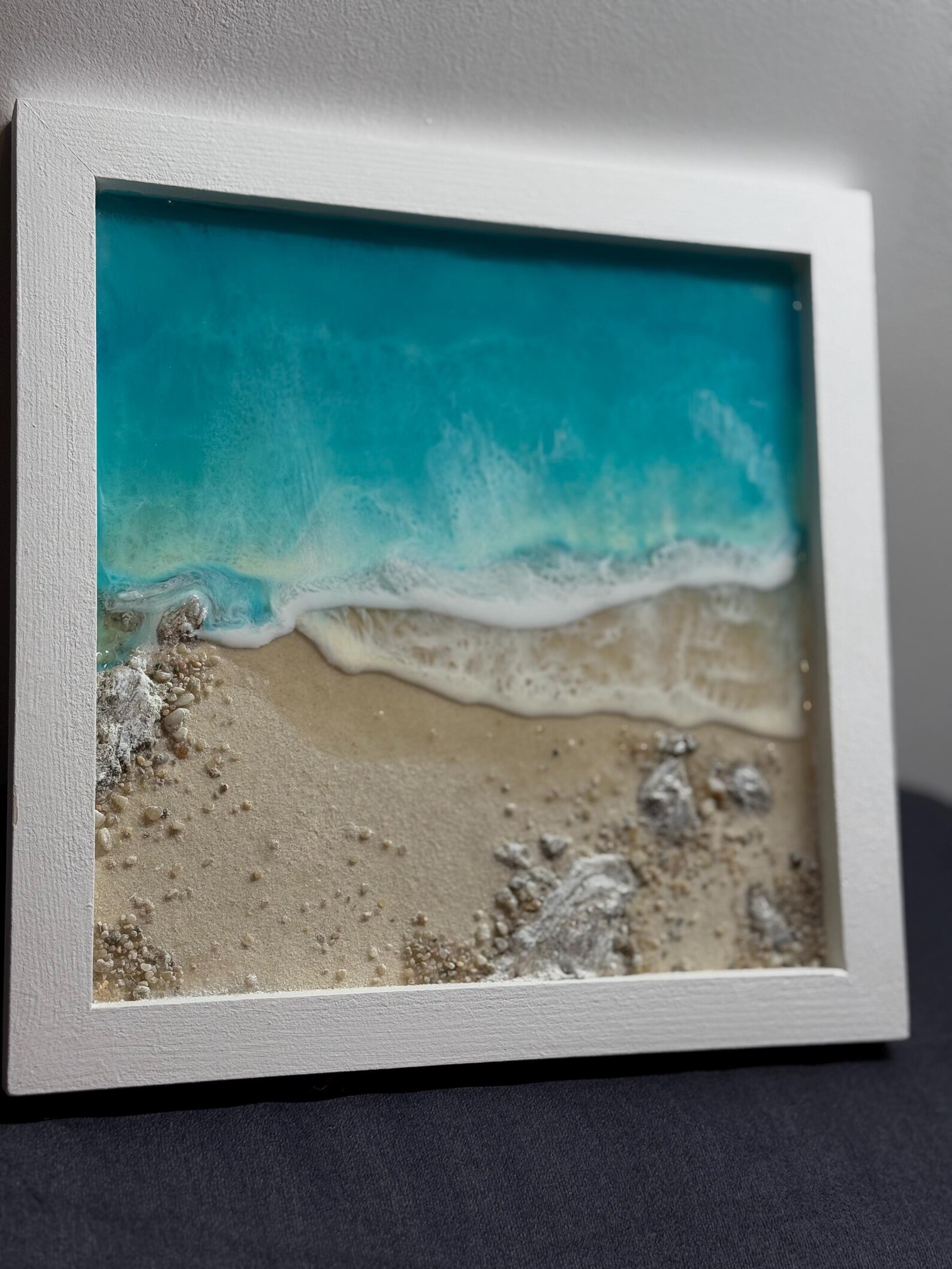Seascape,ocean Resin Wall Art,coastal Home Decor, Beach Wall Resin Art ...