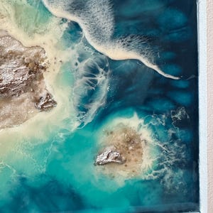 Seascape,ocean Resin Wall Art,coastal Home Decor, Beach Wall Resin Art ...