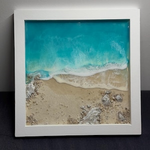 Seascape,ocean Resin Wall Art,coastal Home Decor, Beach Wall Resin Art ...