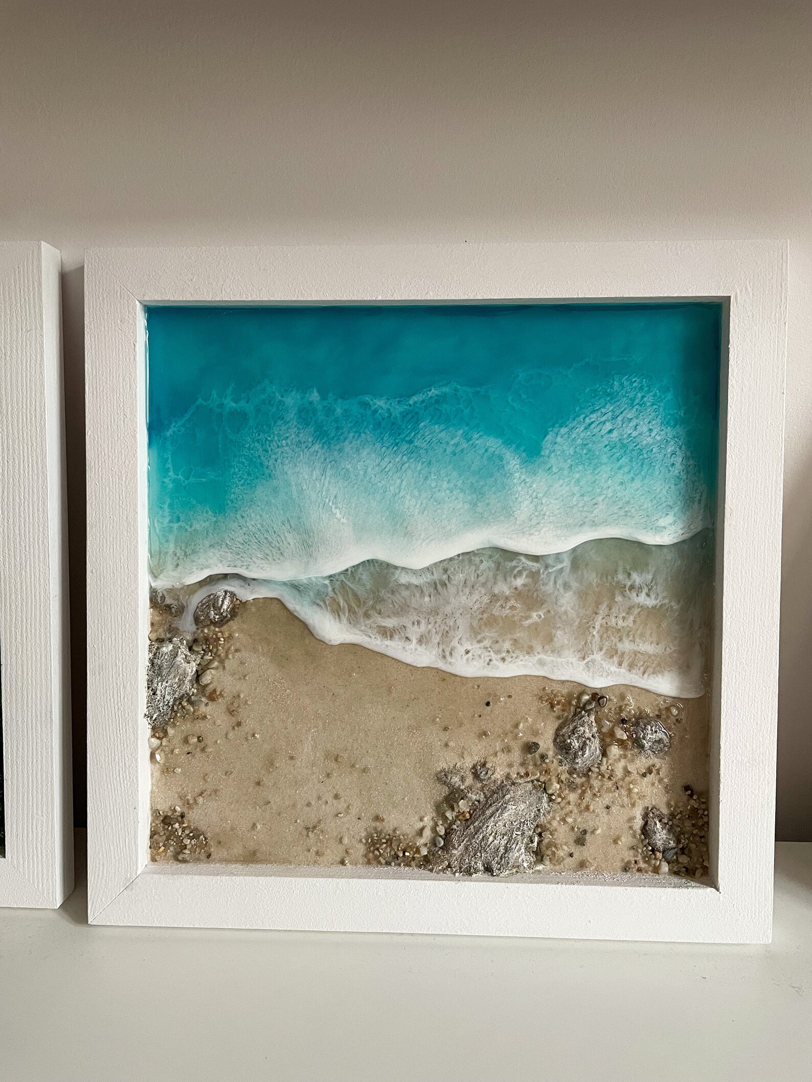 Seascape,ocean Resin Wall Art,coastal Home Decor, Beach Wall Resin Art ...