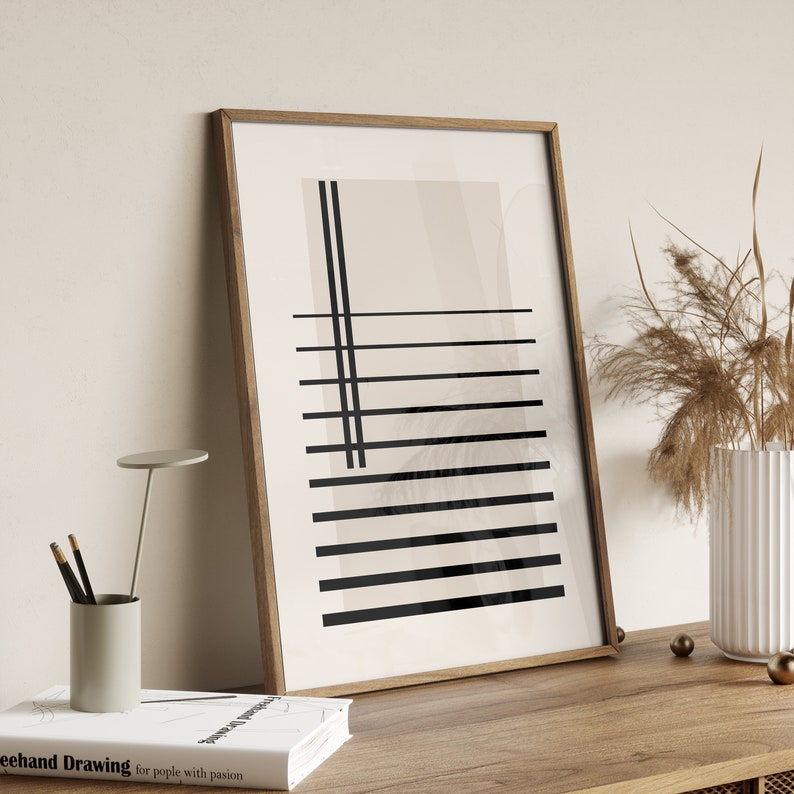 Printable Modern Abstract Print Set of 3, Neutral Abstract Art ...