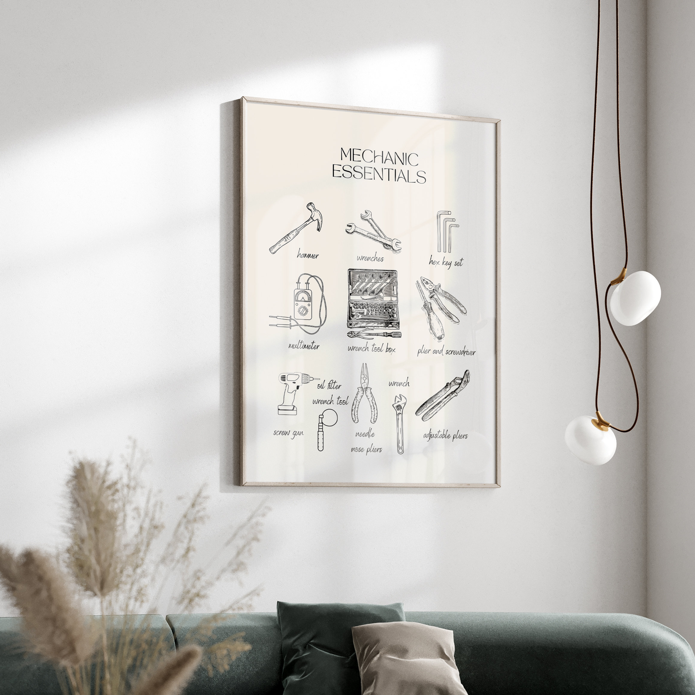 Mechanic Essentials Poster, Nature Lover Art, Printable Art, Hobby Wall ...