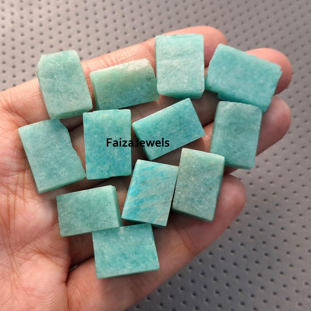 5 Piece Amazonite Slab 15-20 Mm Size, Amazonite Rough Slab, Amazonite ...