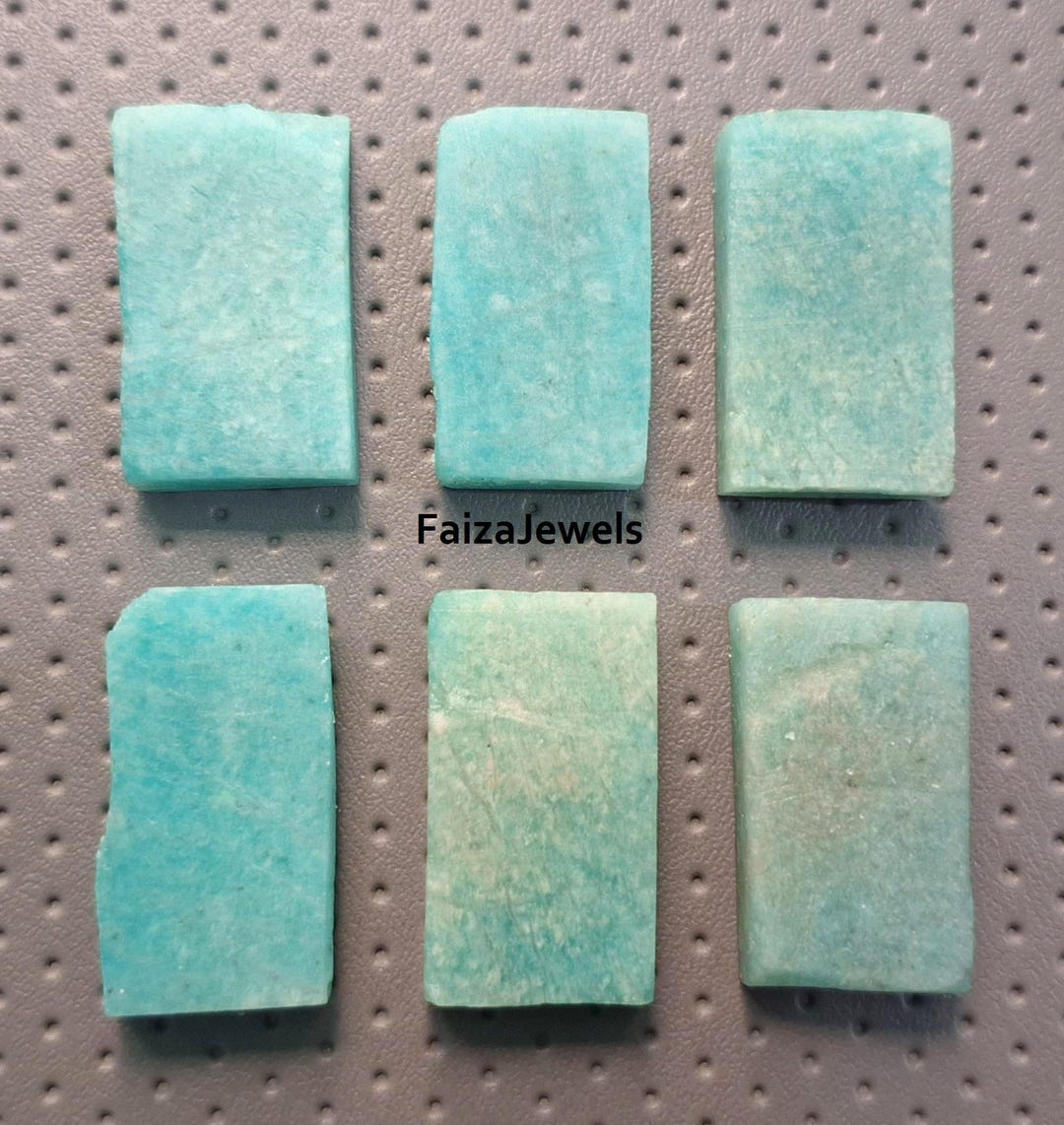 5 Piece Pack Amazonite Slab 25-30 Mm Size, Amazonite Loose Gemstone ...