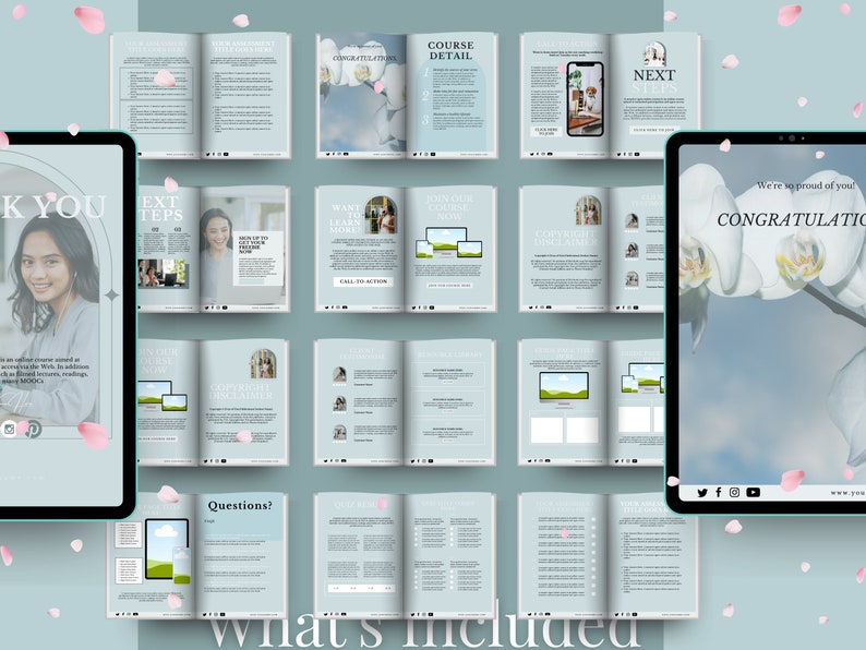 Workbook & E-book Templates Editable Course Canva Template - Etsy