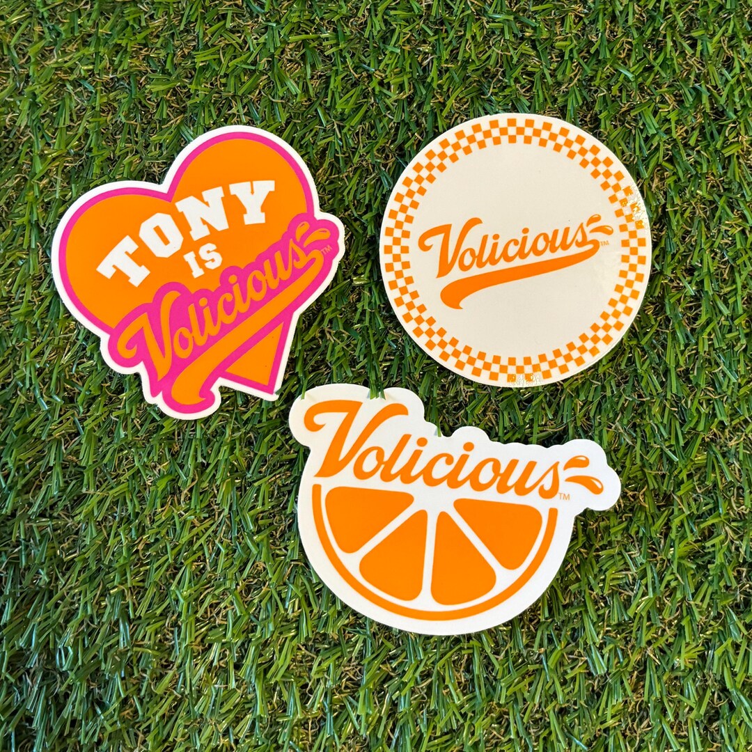 Set of Tennessee Game Stickers, Tennessee College Stickers, Volicious ...