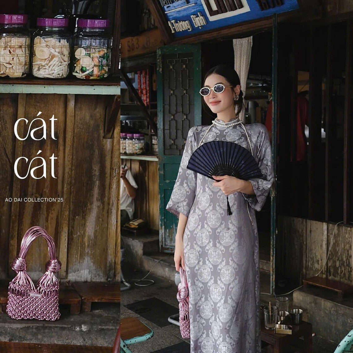 Grey Gam Modernized Ao Dai, Ao Dai Gam, Ao Dai Dang Suong, Ao Dai Cach ...