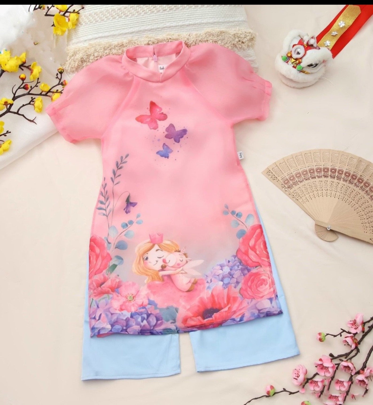 Kid Ao Dai, Ao Dai for Girls, áo Dài Tết, Ao Dai Be Gai, Vietnamese Ao ...