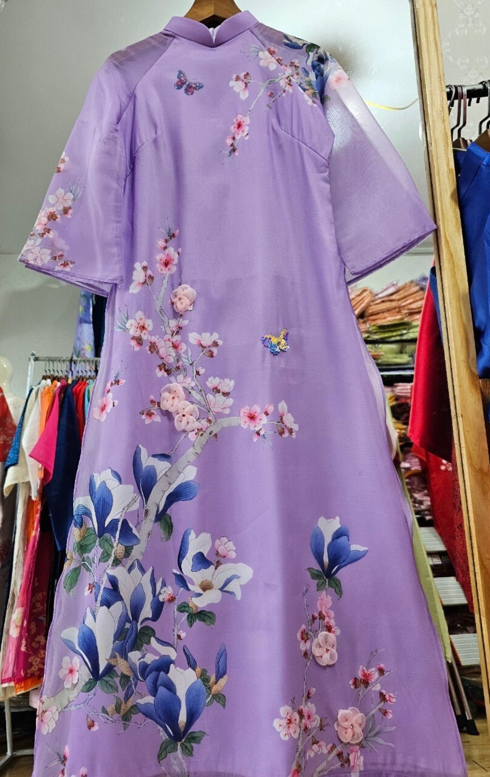 Purple 3D Ao Dai Setpre-made 3D Print Modernized Ao Daiao Dai Cach ...