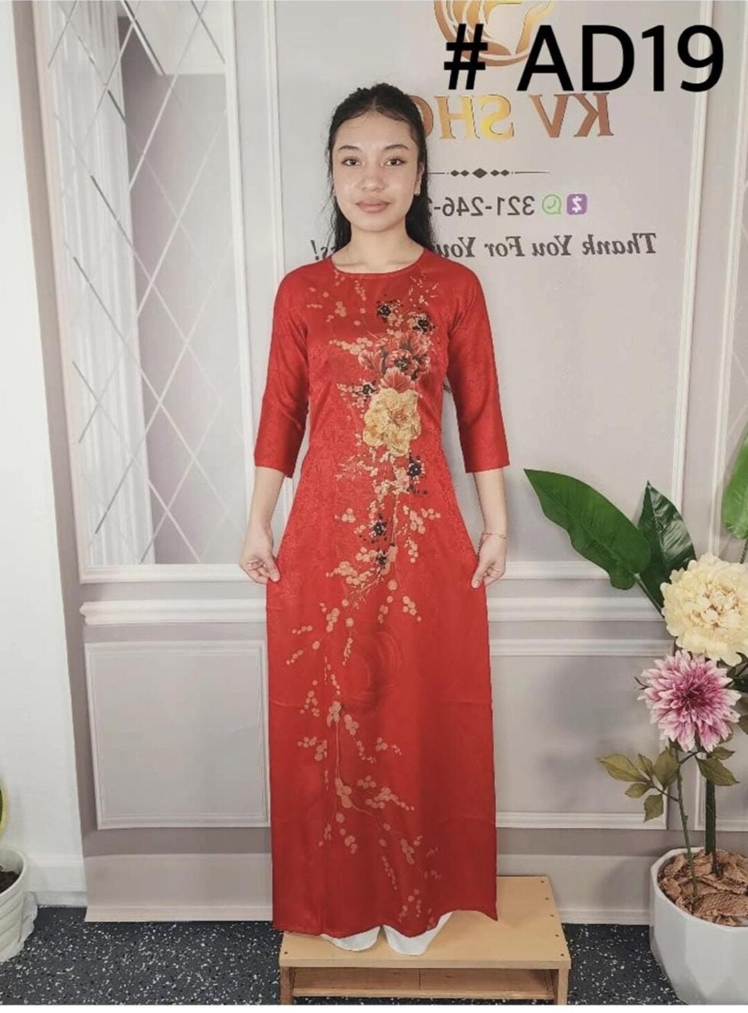 Red Ao Dai Cach Tan| Ao Dai Dang Suong| Ao Dai Tet| Ao Dai for Women ...