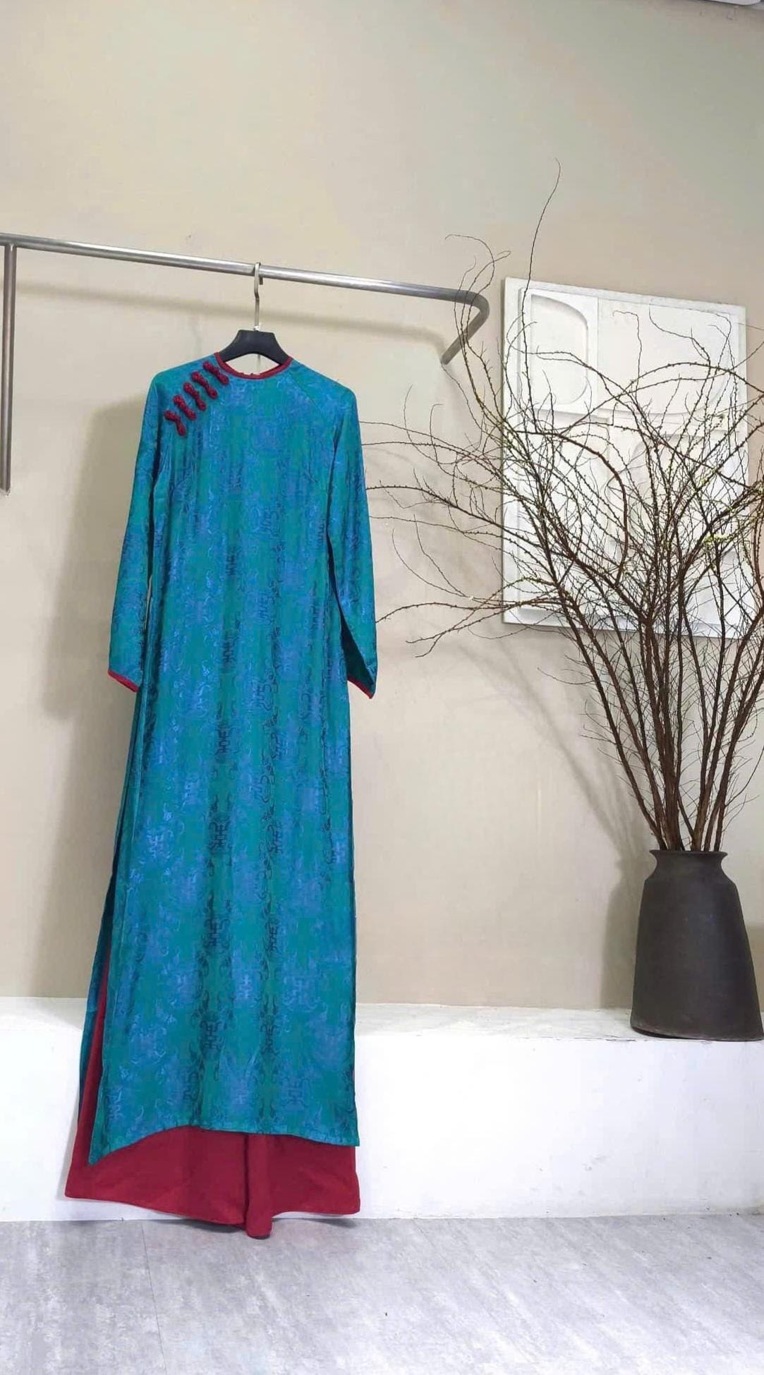 Blue Color Modernized Ao Dai|pre-made Modernized Vietnamese Ao Dai|ao ...