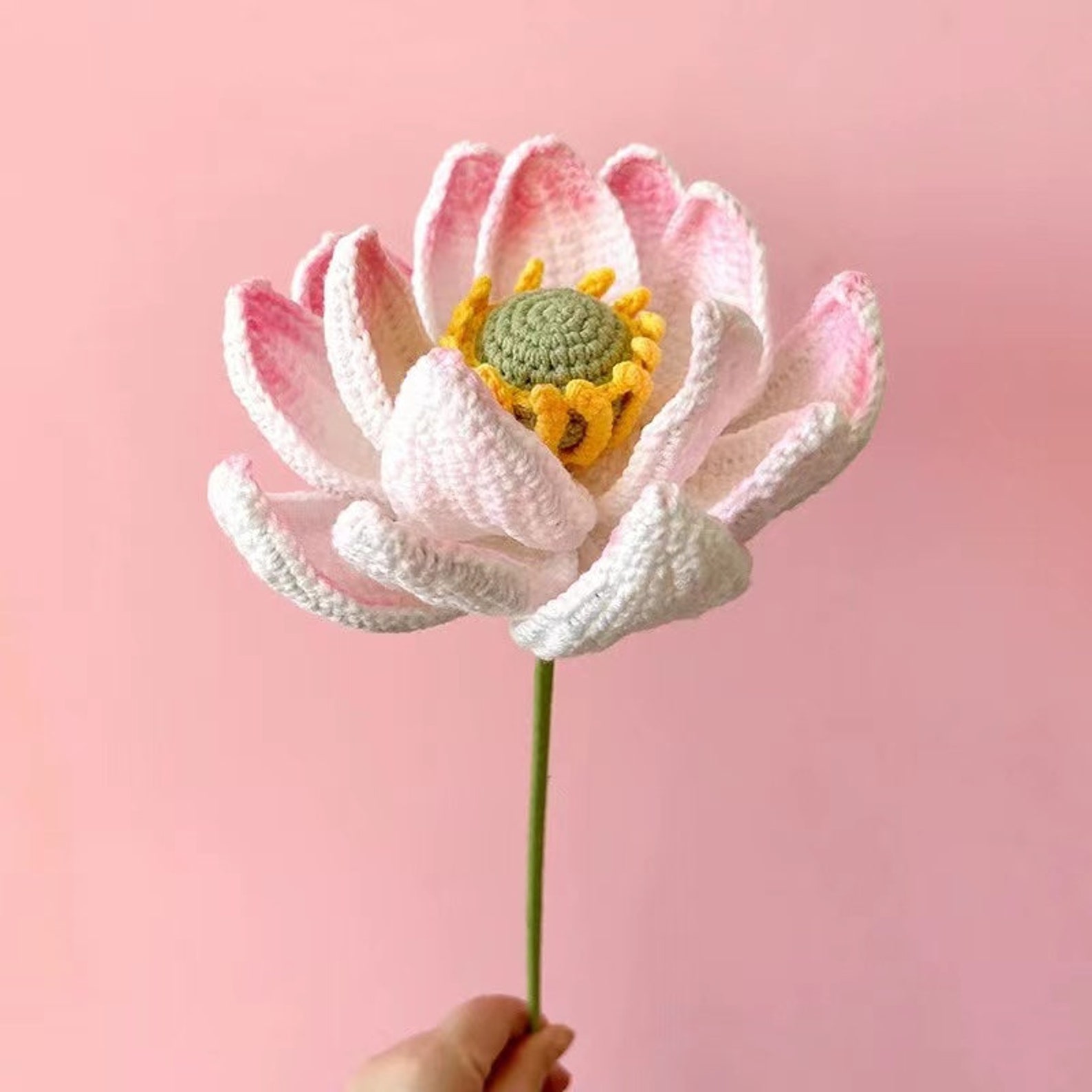 Lotus Crochet Flower Lotus Leaf Flower Banquet Crochet Lotus - Etsy