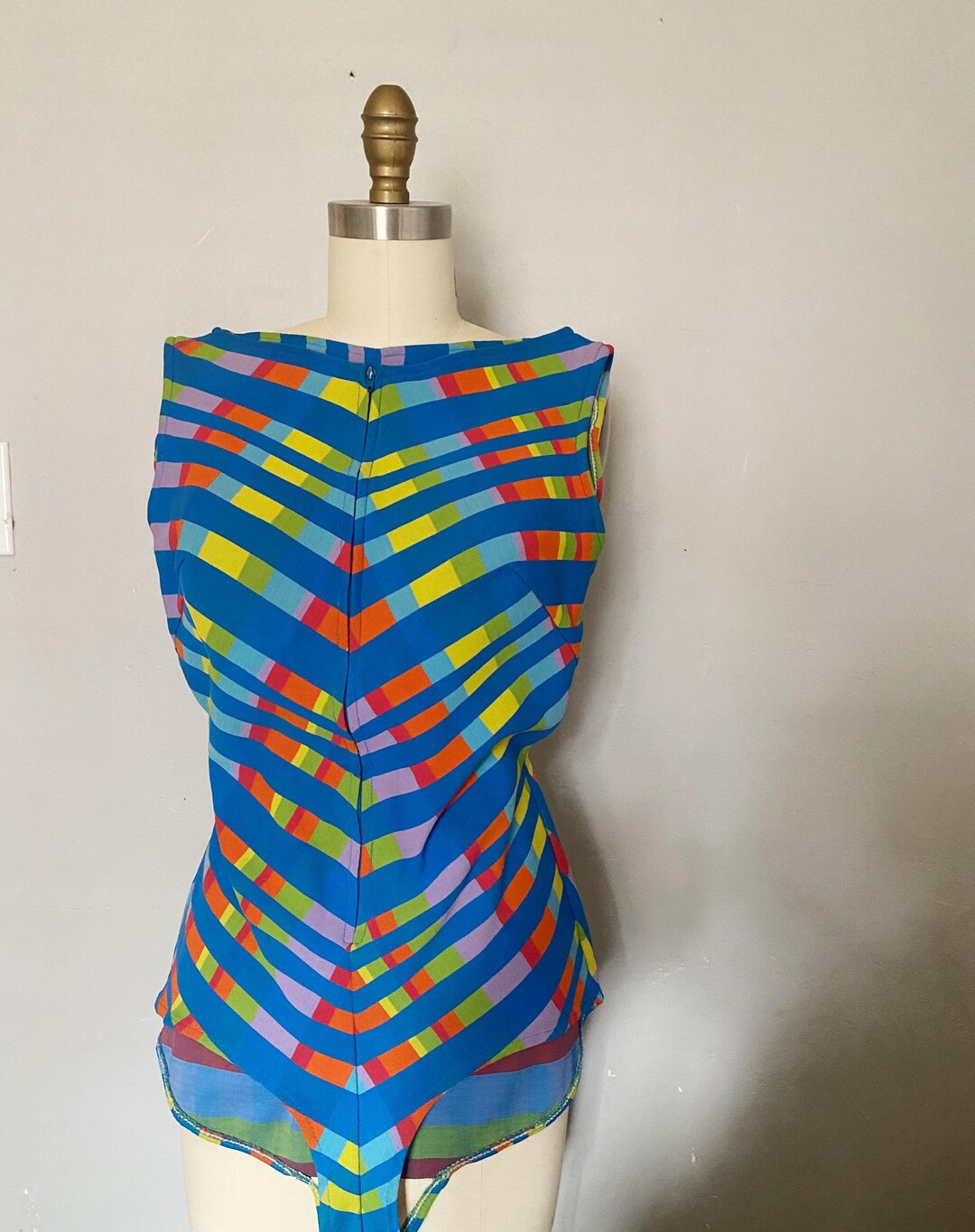 Amazing Vintage MOD 1950s 1960s Tom Brigance Womens Swimsuit in ...