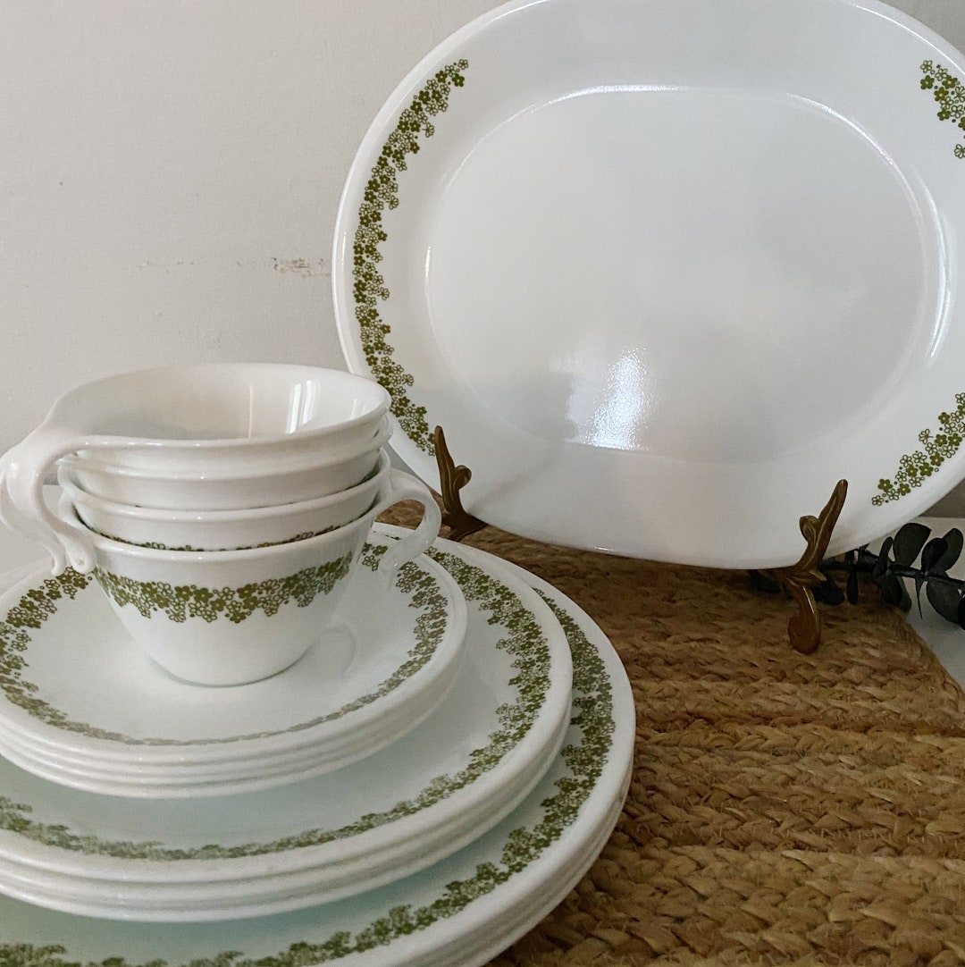 Vintage Corelle Spring Blossom Crazy Daisy Dishes for Four - Etsy