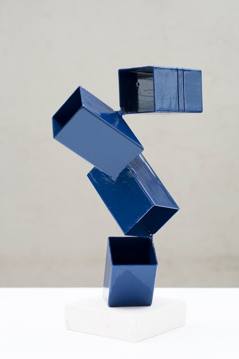 Canduela Sculpture Steel Blue / Escultura Acero Azul / Cubic Spaces 2 ...