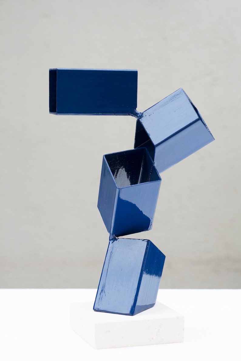 Canduela Sculpture Steel Blue / Escultura Acero Azul / Cubic Spaces 2 ...