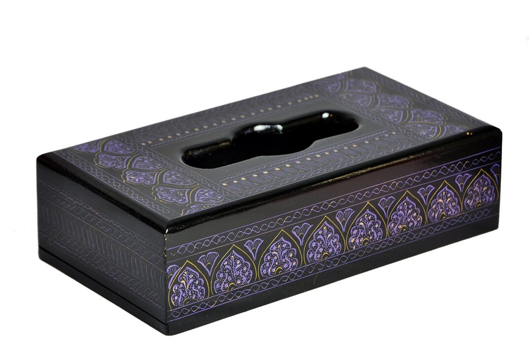 Lacquer Art Tissue Box Cover Purple - Etsy