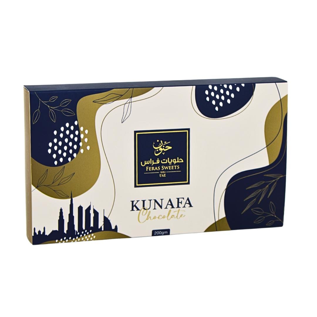 Dubai Kunafa Chocolate Bar 200GMS by Feras Sweets | Chocolate, Creamy ...