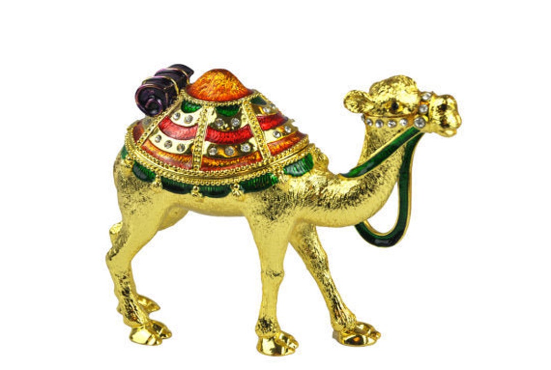 Decorative Gold Plated Camel Trinket Box. 10x8inc - Etsy