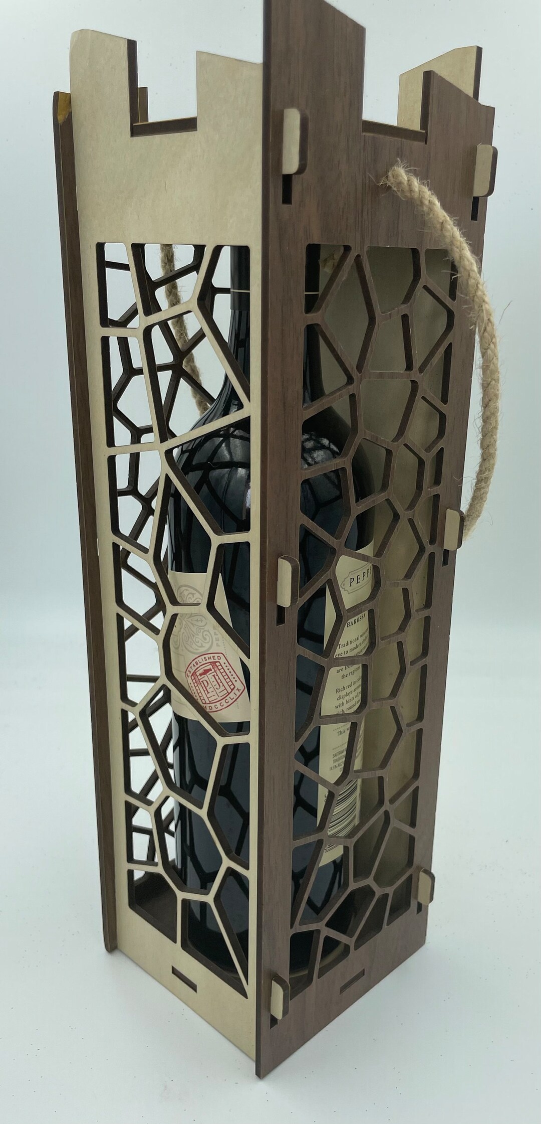 Custom Engraved Wooden Wine Gift Box: Personalized Celebration Present ...