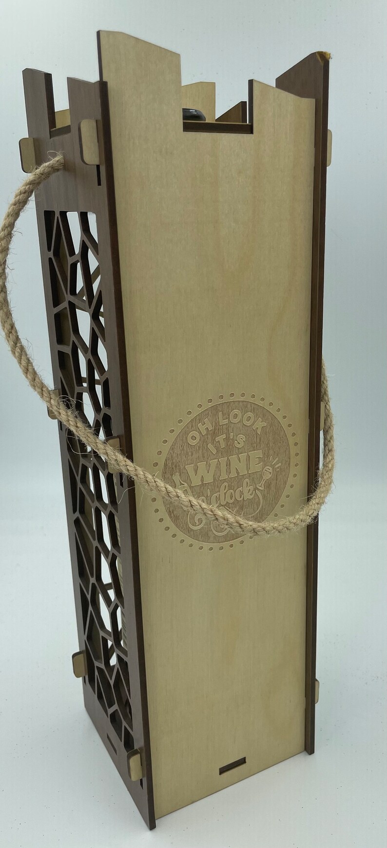Custom Engraved Wooden Wine Gift Box: Personalized Celebration Present ...