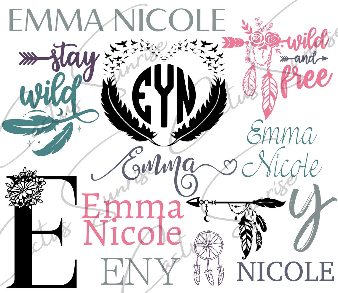 Boho Name Blanket Sublimation Template - Etsy