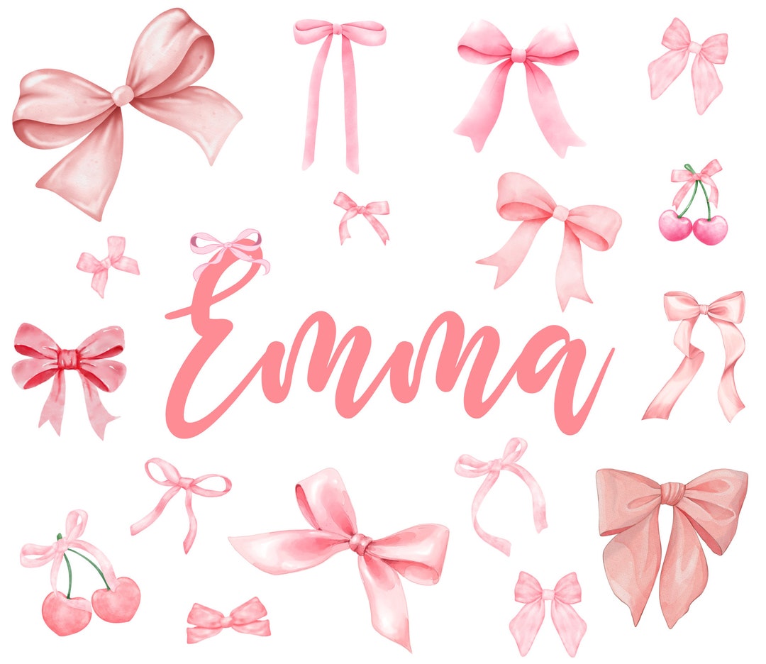 Coquette Custom Name Template Png - Etsy