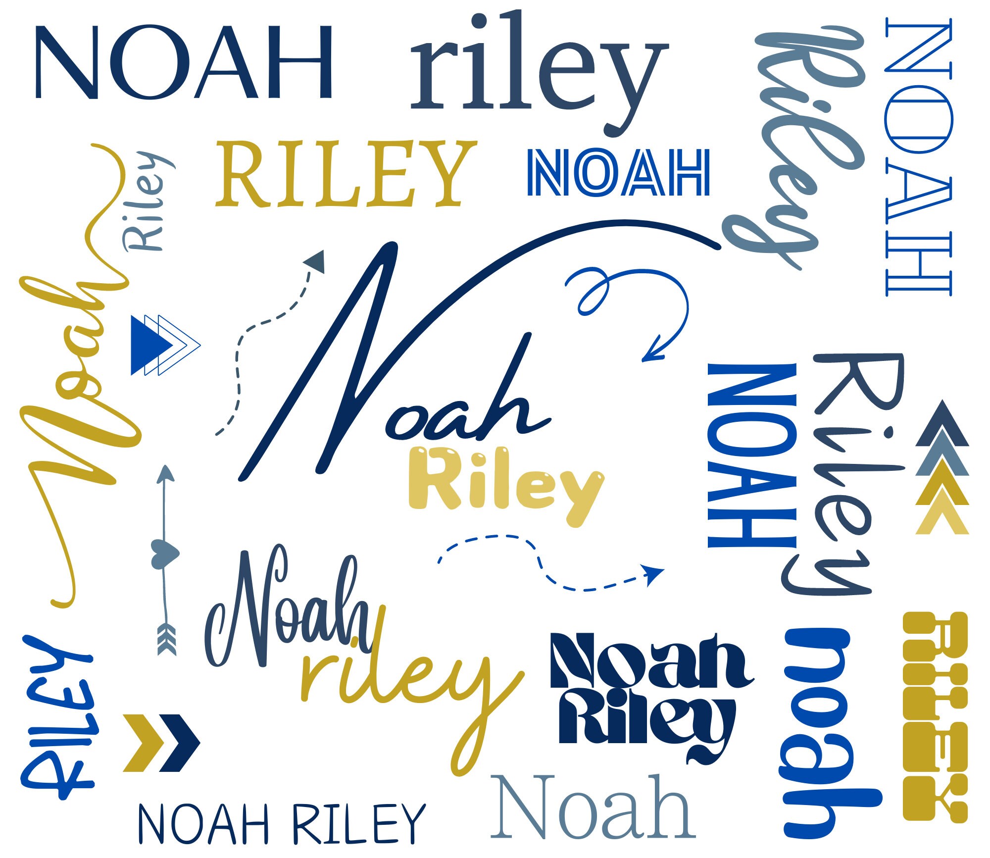 Custom Name Collage Blanket PNG - Etsy