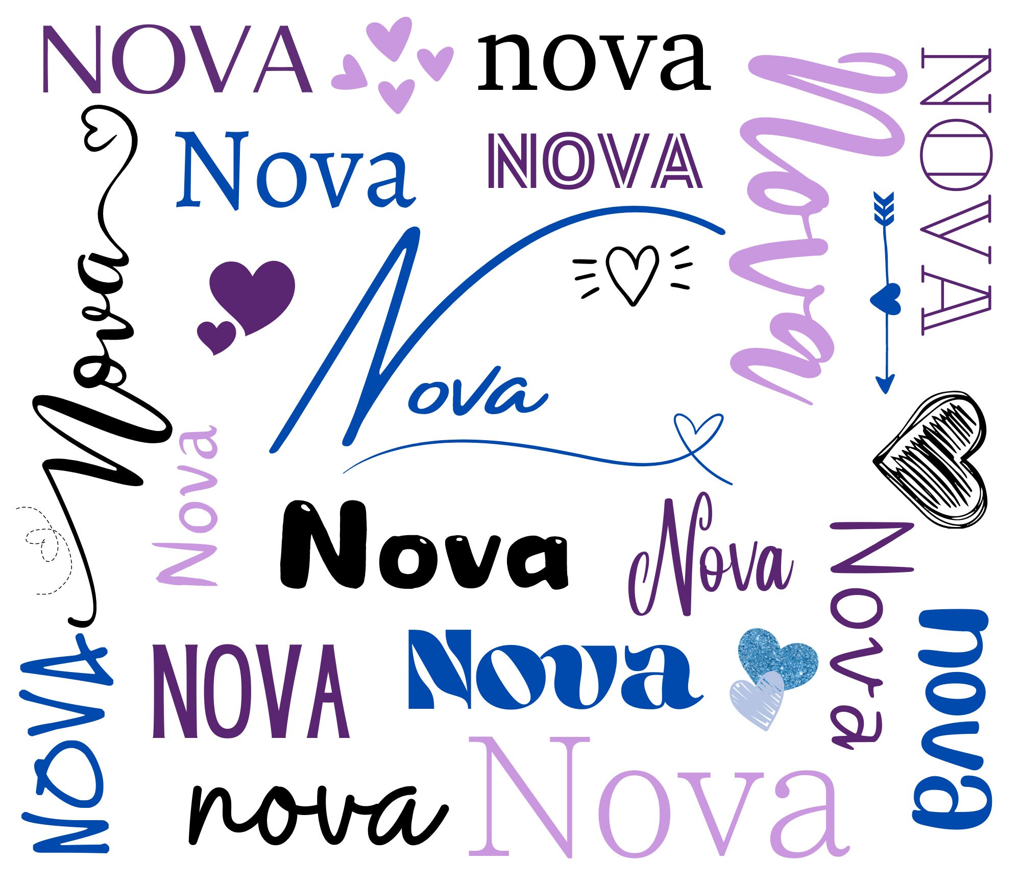 Custom Name Collage Blanket PNG - Etsy
