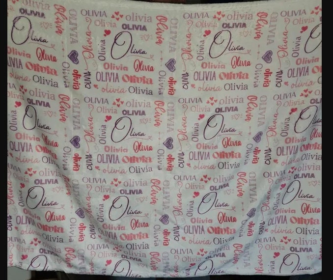 Custom Name Collage Blanket PNG - Etsy