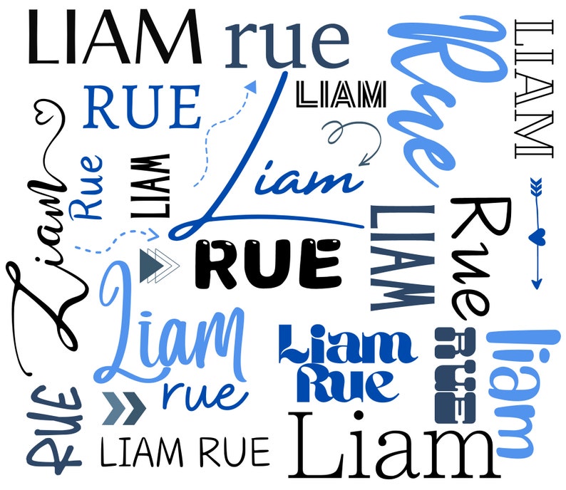 Custom Name Collage Blanket PNG - Etsy