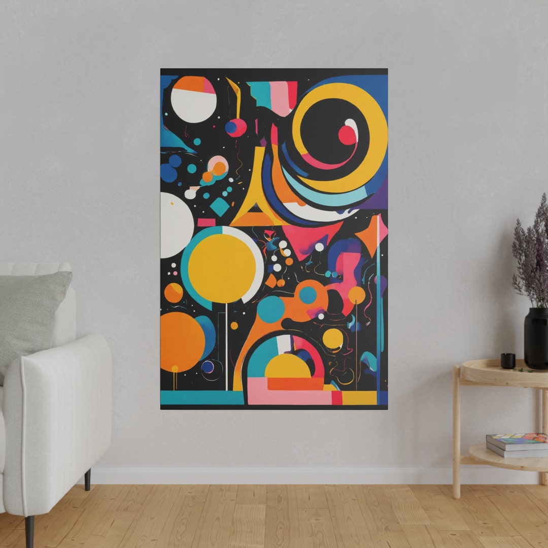 Multi Color Abstract Art Work Matte Canvas, Stretched, 0.75" - Etsy