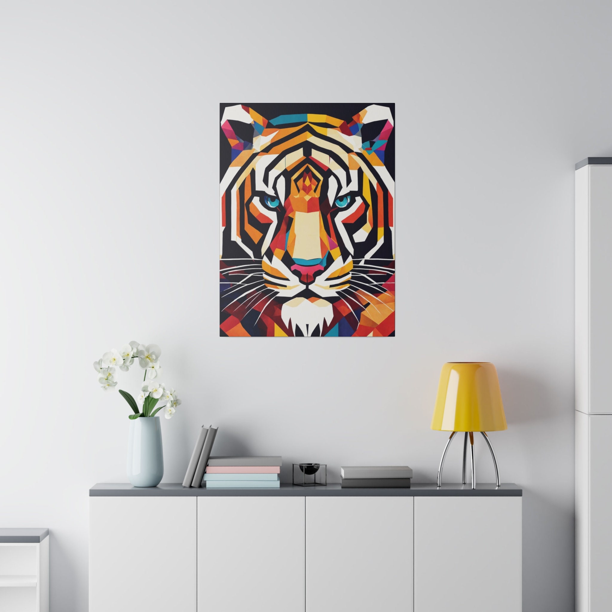 Beautiful Simple Shapes Tiger Art Matte Canvas, Stretched, 0.75" - Etsy