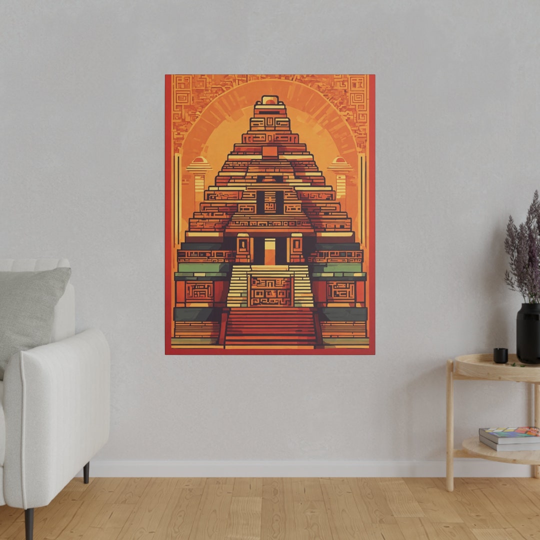 Beautiful Mayan Temple Art Matte Canvas, Stretched, 0.75" - Etsy