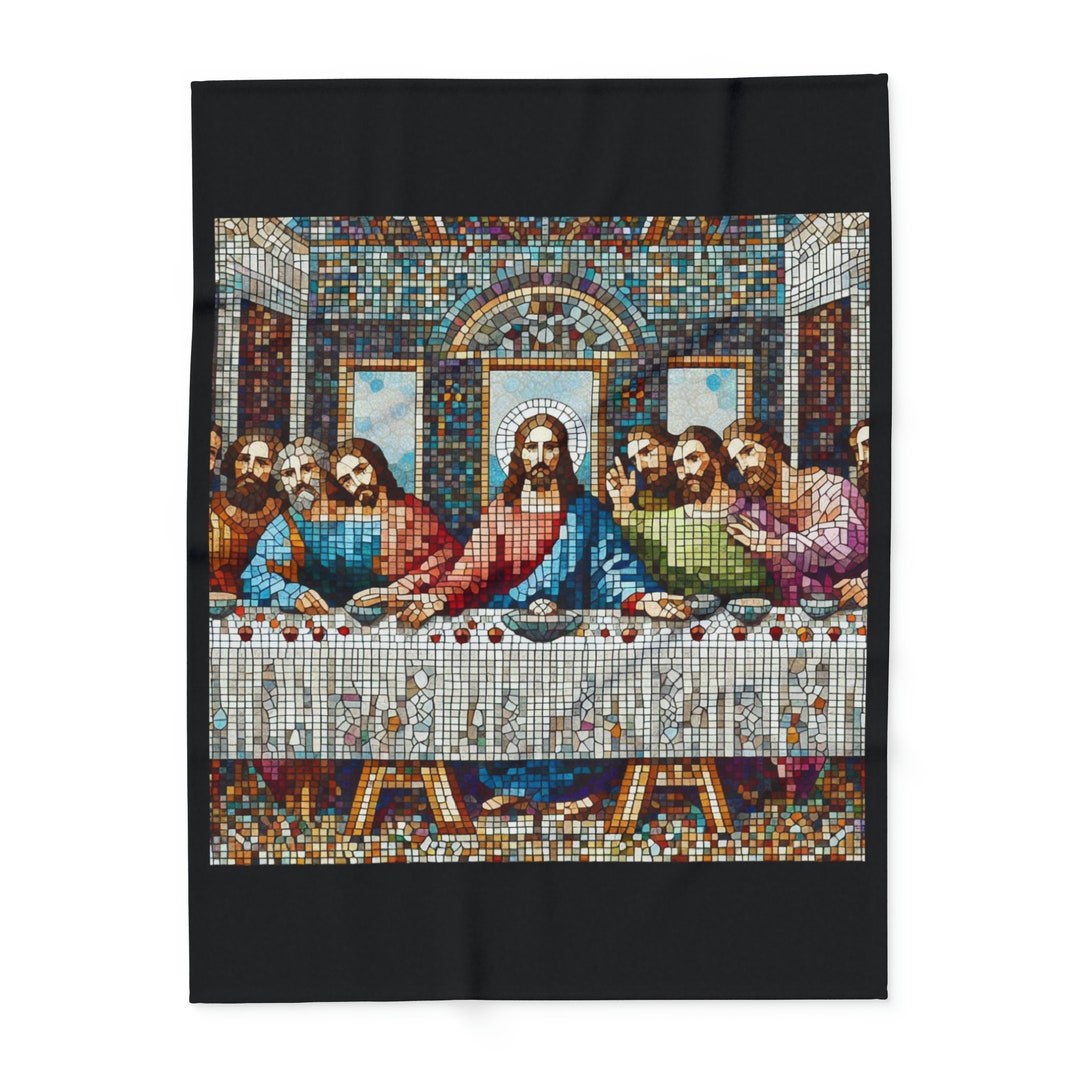 The Last Supper Mosaic Style Illustration Arctic Fleece Blanket - Etsy