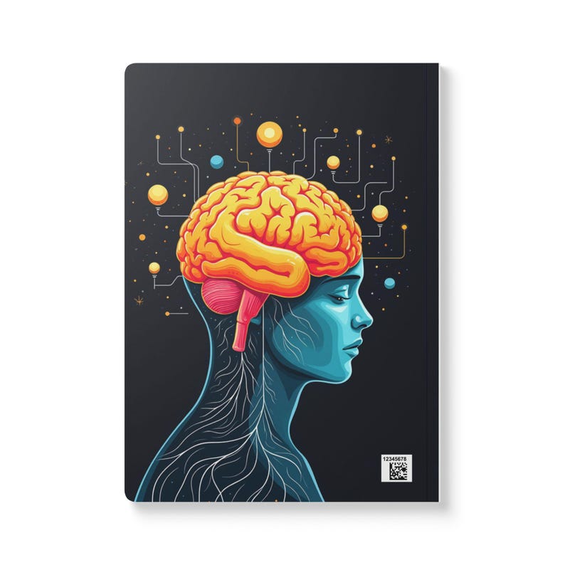 Illustration of the Human Brain Generating Ideas Softcover Journal ...