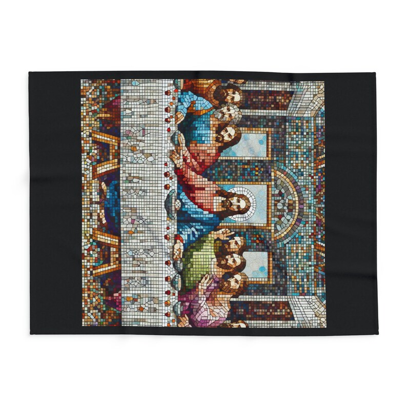 The Last Supper Mosaic Style Illustration Arctic Fleece Blanket - Etsy