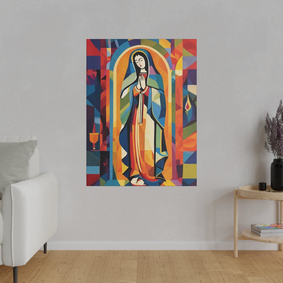 Virgen Maria Art Matte Canvas, Stretched, 0.75" - Etsy