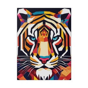 Beautiful Simple Shapes Tiger Art Matte Canvas, Stretched, 0.75" - Etsy
