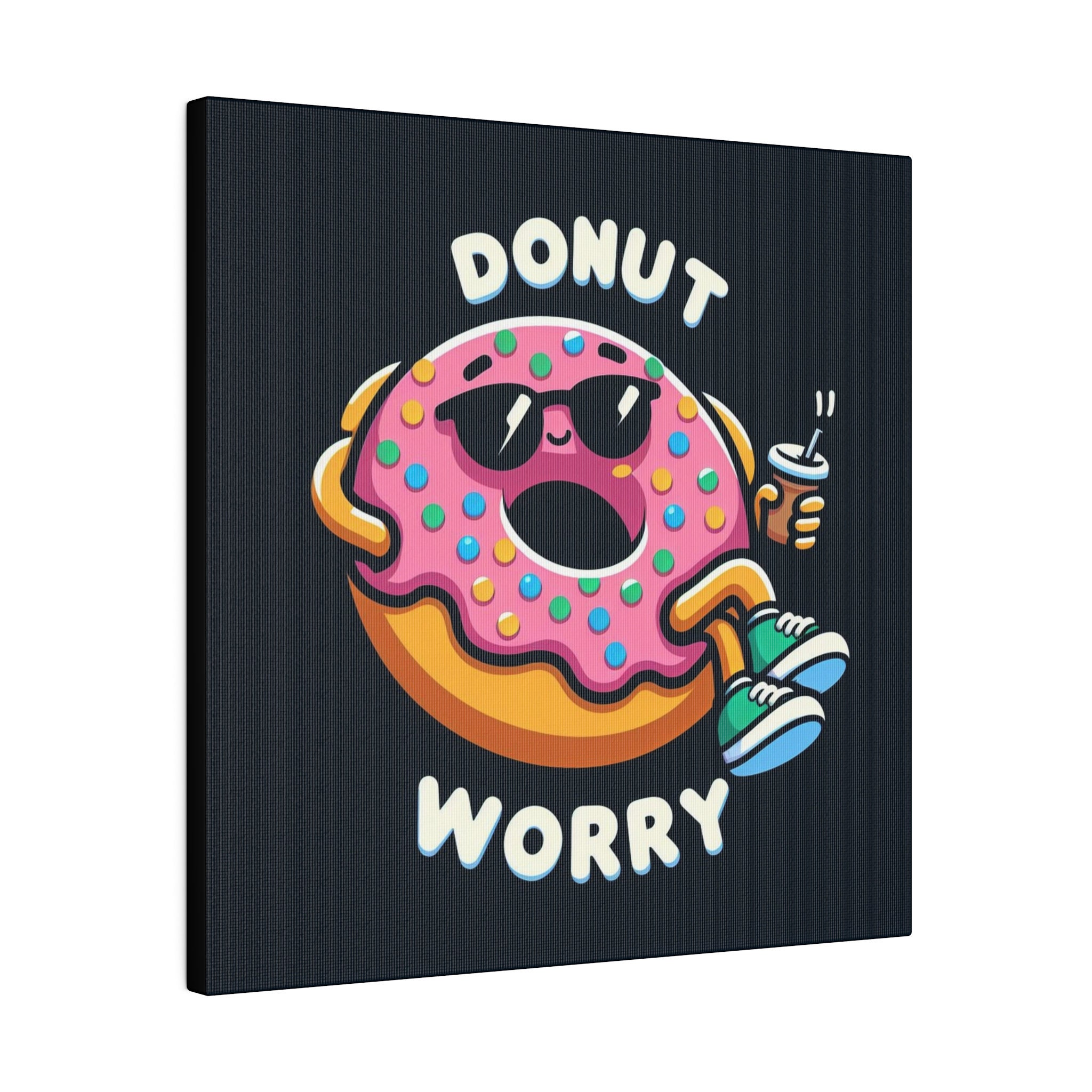 Donut Worry Donut Matte Canvas, Stretched, 0.75 - Etsy