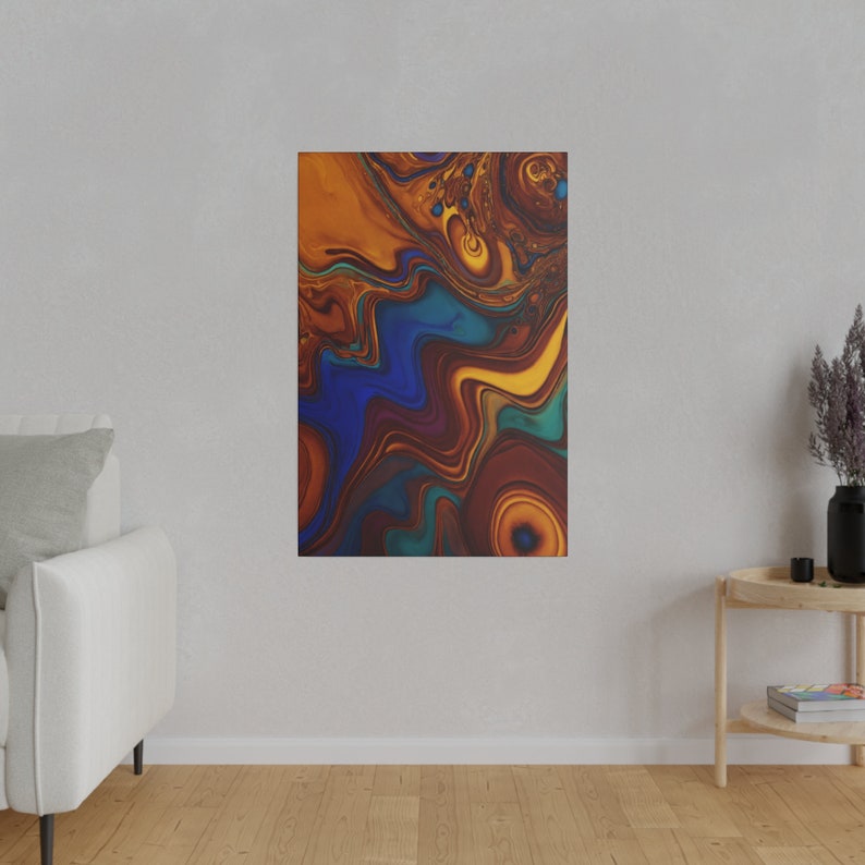 Multi Color Abstract Art Work Matte Canvas, Stretched, 0.75" - Etsy